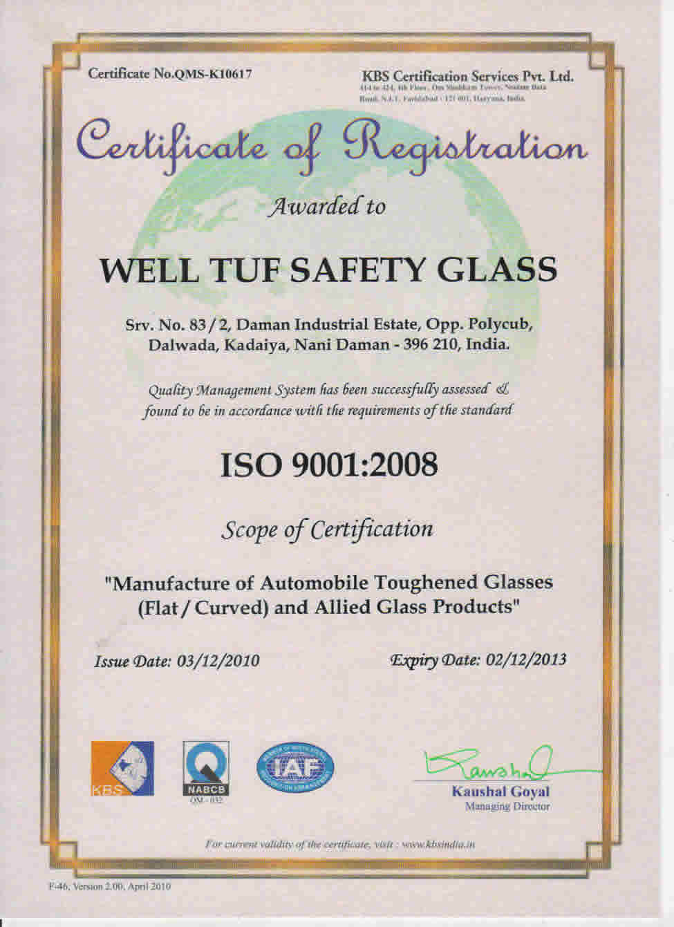Well Tuf : Safety Glass